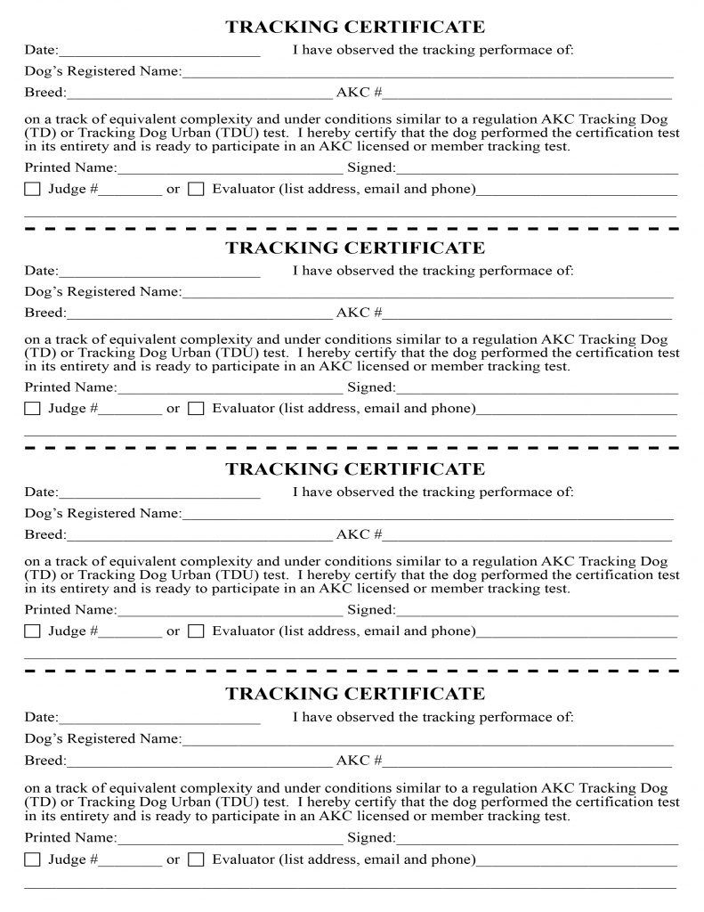 November 2025 – AKC Tracking Judges